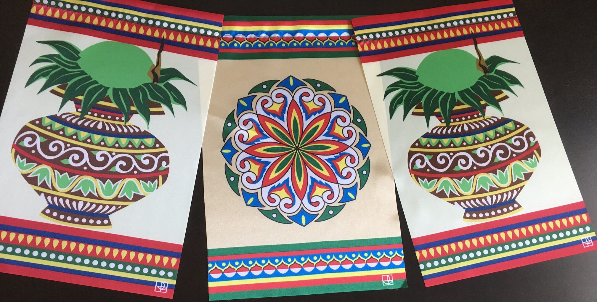 Set of 3 Ethnic Pattern Flags - Etsy