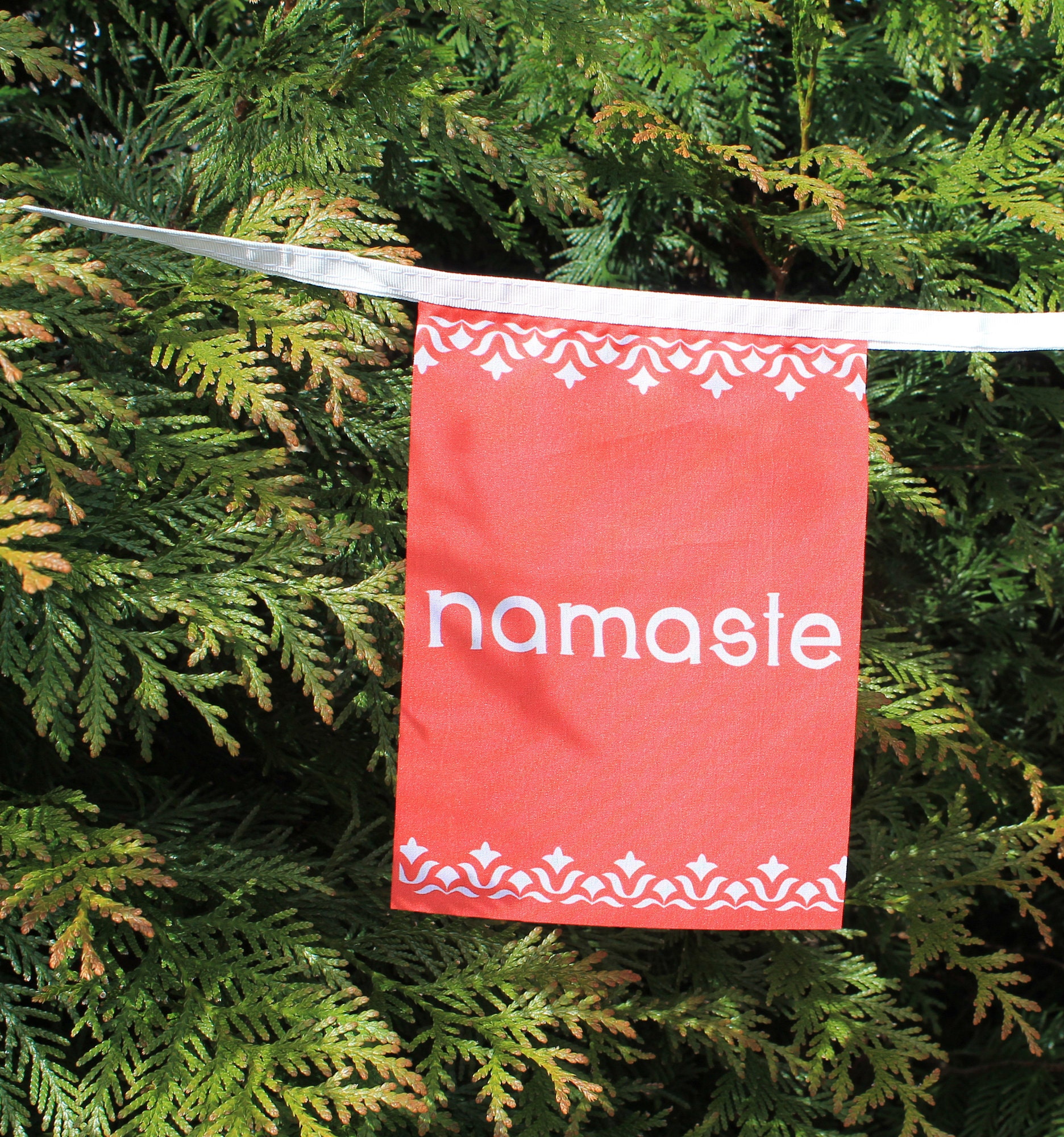 NAMASTE String of Flags / Bunting / Banner - Etsy Nederland