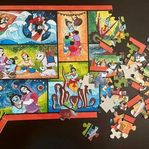Childhood of Krishna Jigsaw Puzzle - Etsy