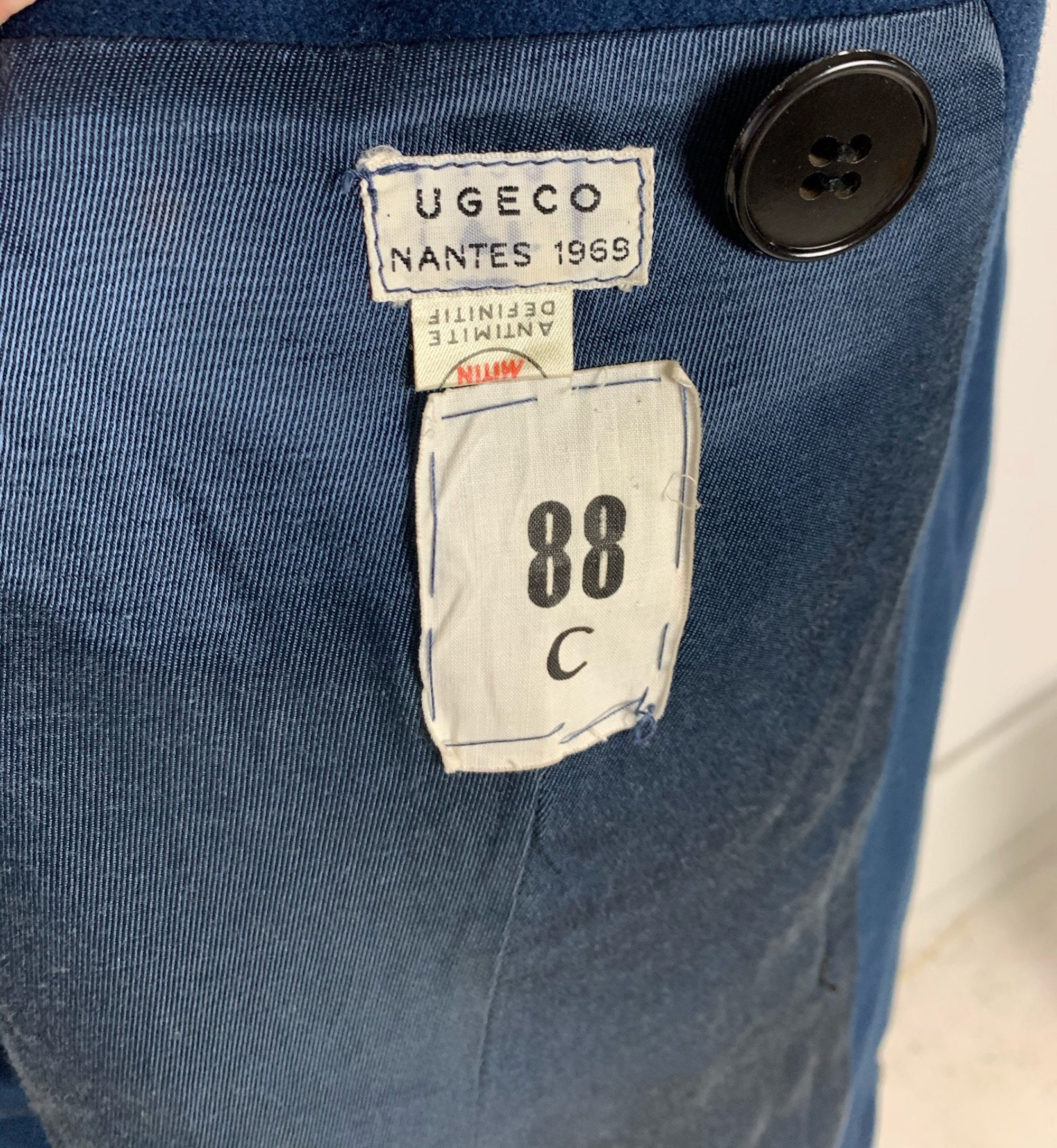 Vintage French Ugeco Nantes 1969 Military Double Breasted Pea | Etsy