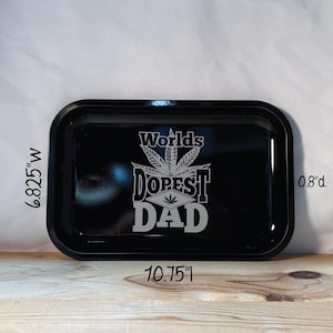 World's Dopest DAD Rolling Tray & Ceramic 14oz White Sublimated Weed ...