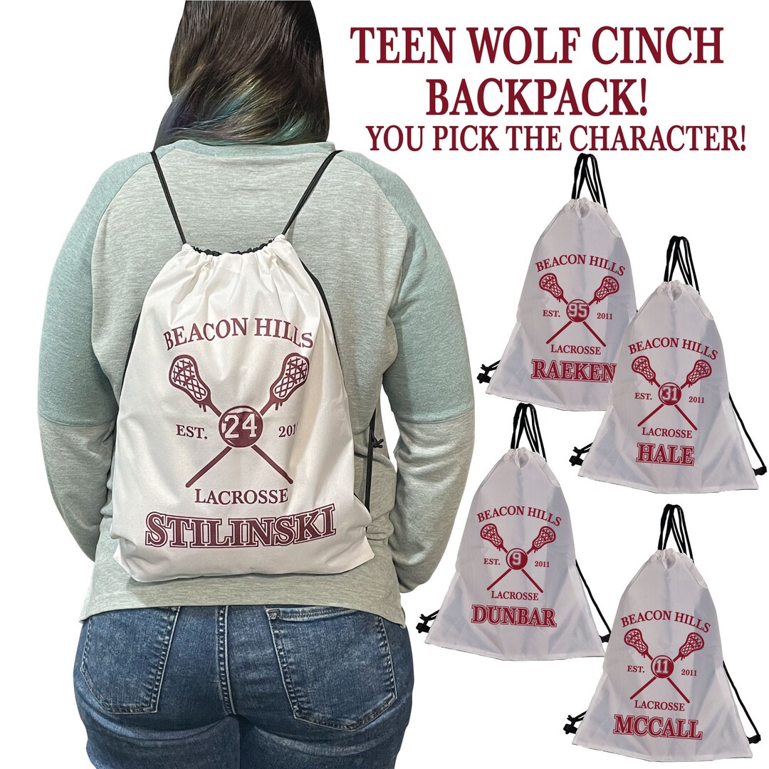Teen Wolf Beacon Hills White/black Sublimatable Back Sack Teen Wolf ...