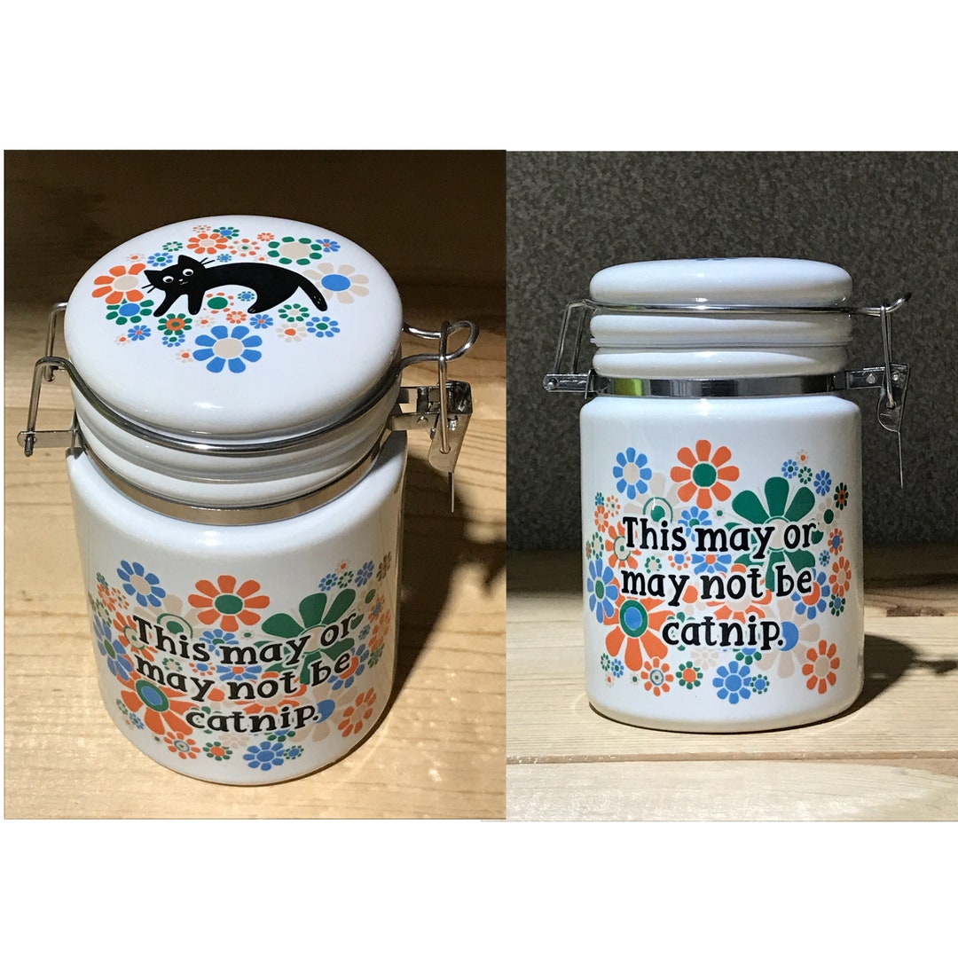 This May or May Not Be Catnip STASH JAR | 14oz White Sublimation ...