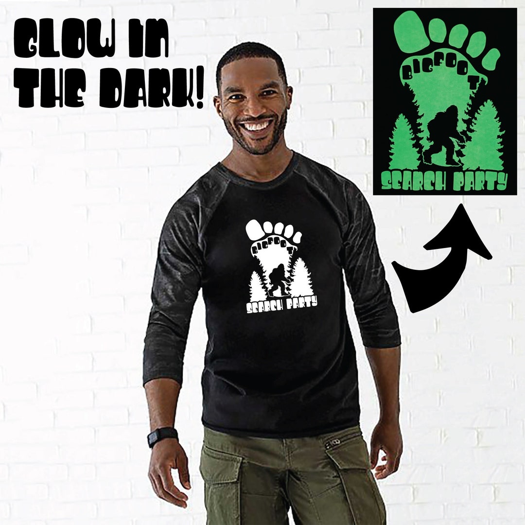 Bigfoot Search Party GLOW in the DARK Adult Black Storm Camo Baseball ...
