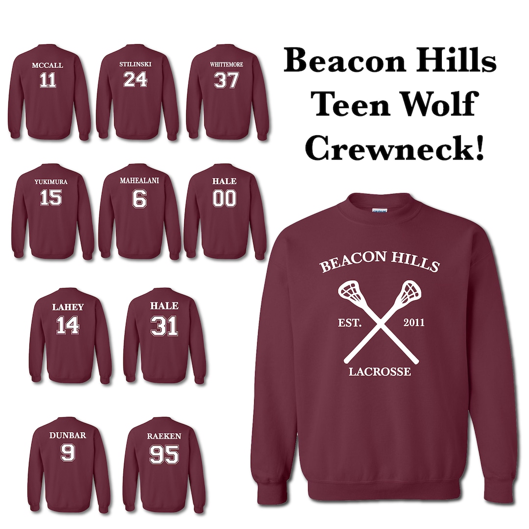 TEEN WOLF Beacon Hills Lacrosse Crewneck / Sports Scott Mccall 11 ...