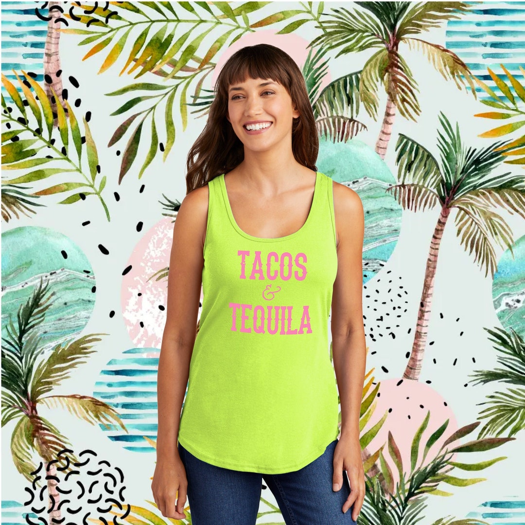 Tacos and Tequila Ladies Tank Top / Cinco De Mayo / Sleeveless Workout ...