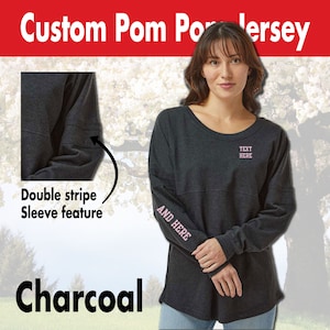 BOXERCRAFT Custom Pom Pom Jersey /personalized Billboard Shirt /spirit Wear /gifts for Her /team ...