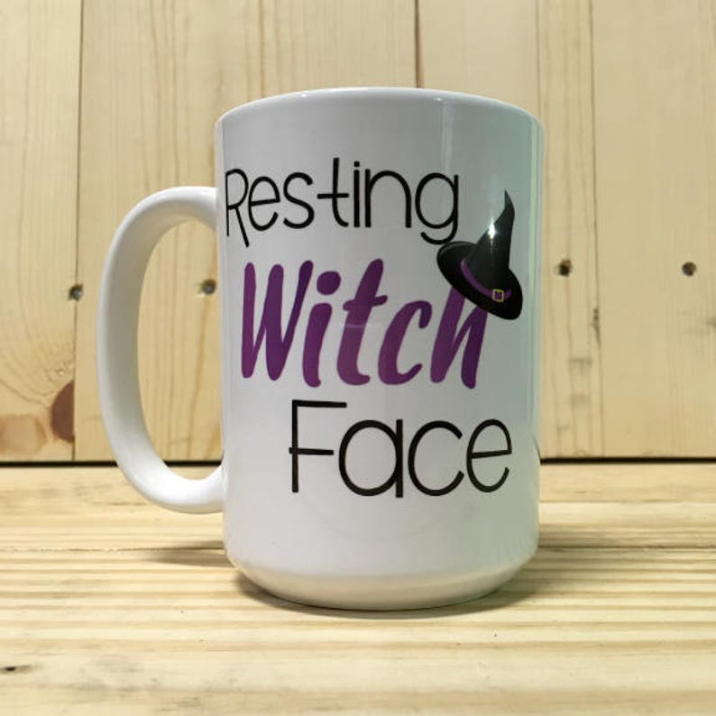 Resting Witch Face witch Hat 15oz Coffee Mug / Halloween - Etsy