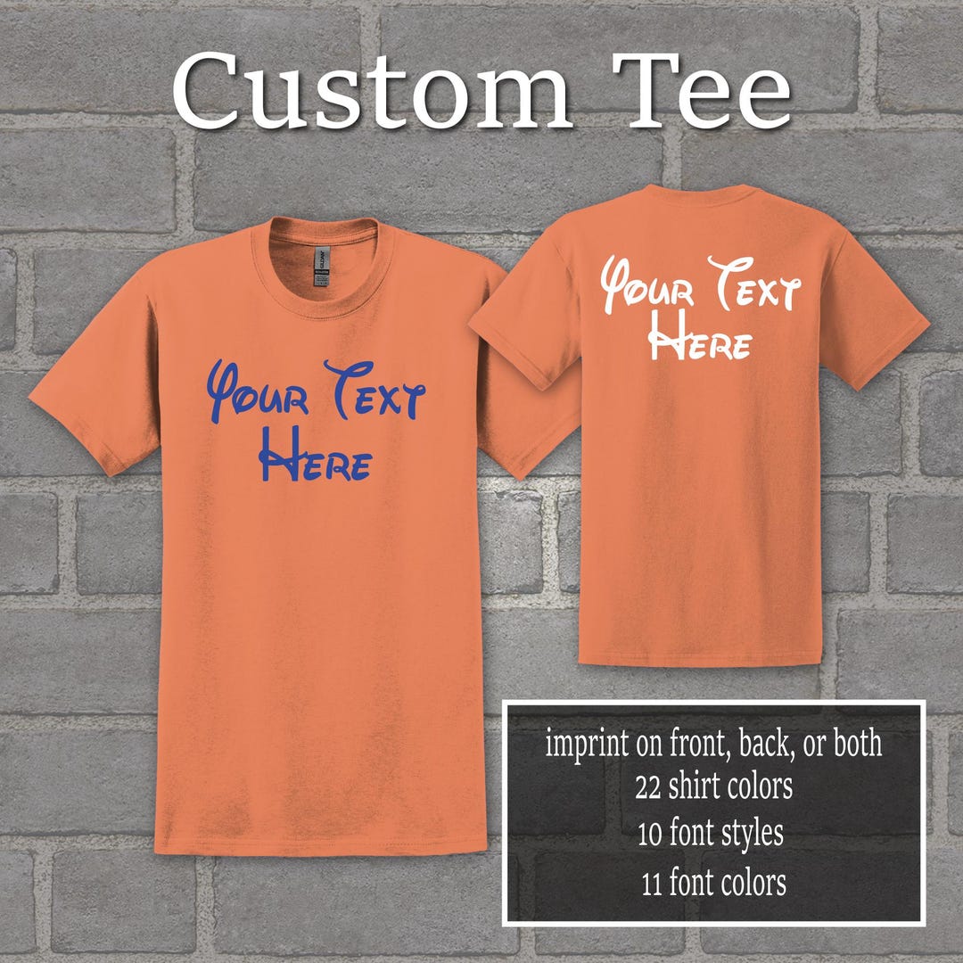 Custom Text T-shirt / Personalized Gift / Team Shirts / Work Shirts ...