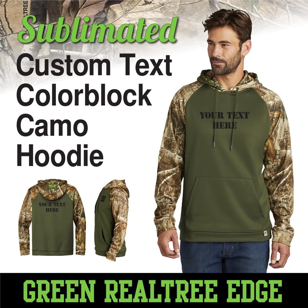 Customizable SUBLIMATED Colorblock Camo Hoodie / Hunting Season / Green ...