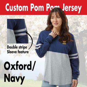 BOXERCRAFT Custom Pom Pom Jersey /personalized Billboard Shirt /spirit Wear /gifts for Her /team ...