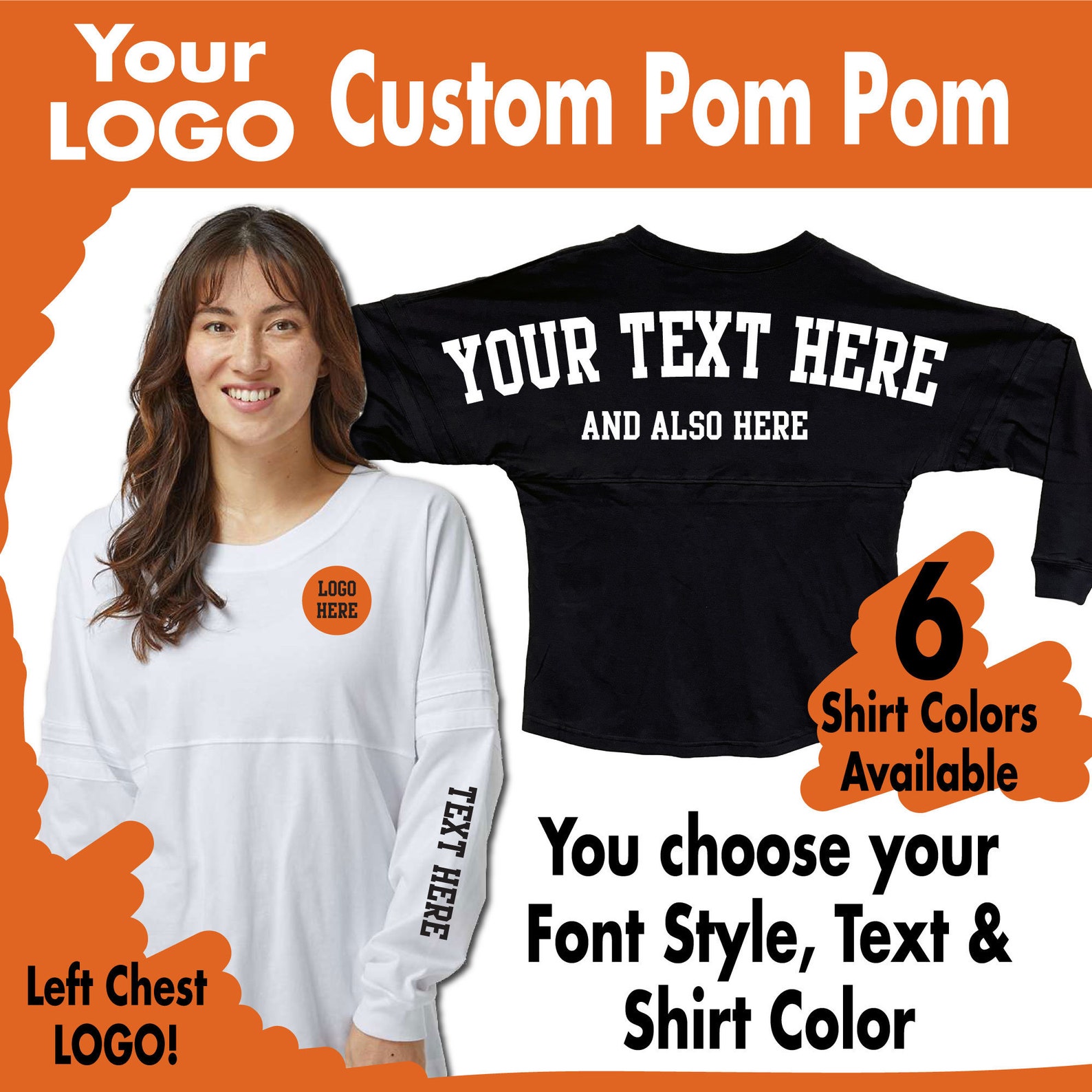 BOXERCRAFT Custom Pom Pom Jersey Left Chest Logo/personalized Billboard ...
