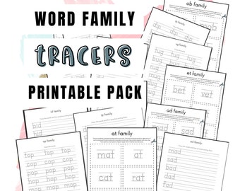 Word Family Tracing Printable Pack - Etsy