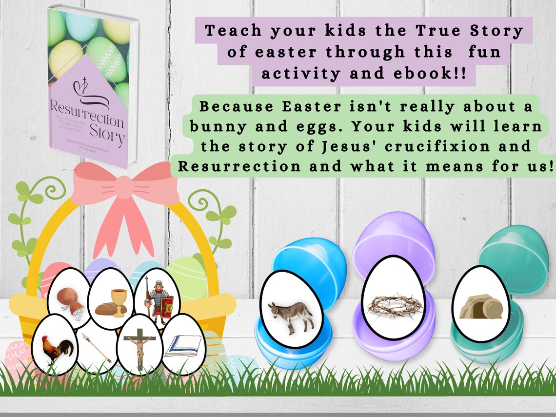 RESURRECTION Eggs Printable, Easter Bible Games, Easter Printable Game ...
