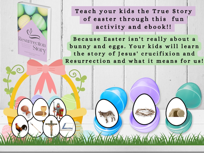 RESURRECTION Eggs Printable, Easter Bible Games, Easter Printable Game ...