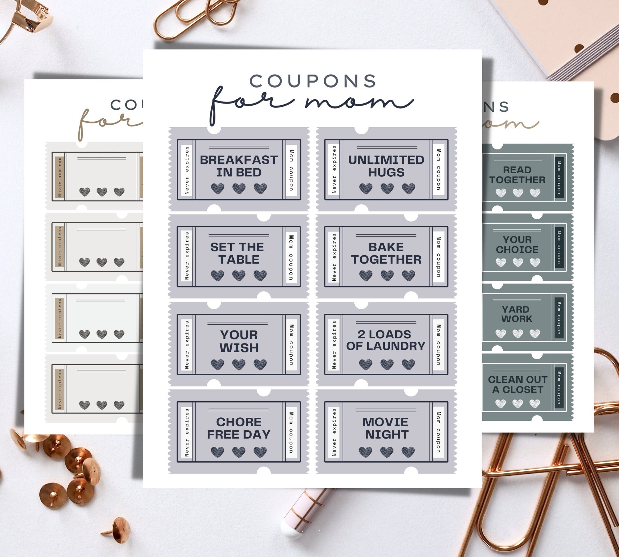 Digital Coupon Book for Mom - Coupons for Mom - Printable Mother's Day ...