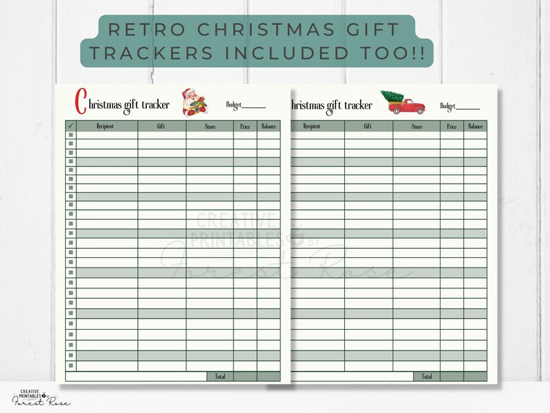 Retro Secret Santa Questionnaire for Gift Exchange, Secret Santa ...
