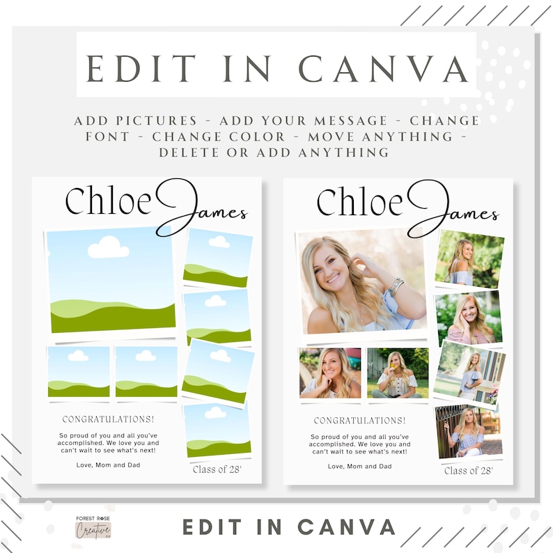 Editable Yearbook Ad Templates | Full, Half and Quarter Page ...