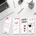 Valentine's Day Bookmarks Printable Bundle, Printable Valentine's Day ...