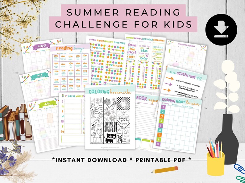 Printable Summer Reading Challenge Binder - Printable Reading Challenge ...
