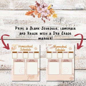 Homeschool Schedule, Weekly Homeschool Schedule, Homeschool Planner ...