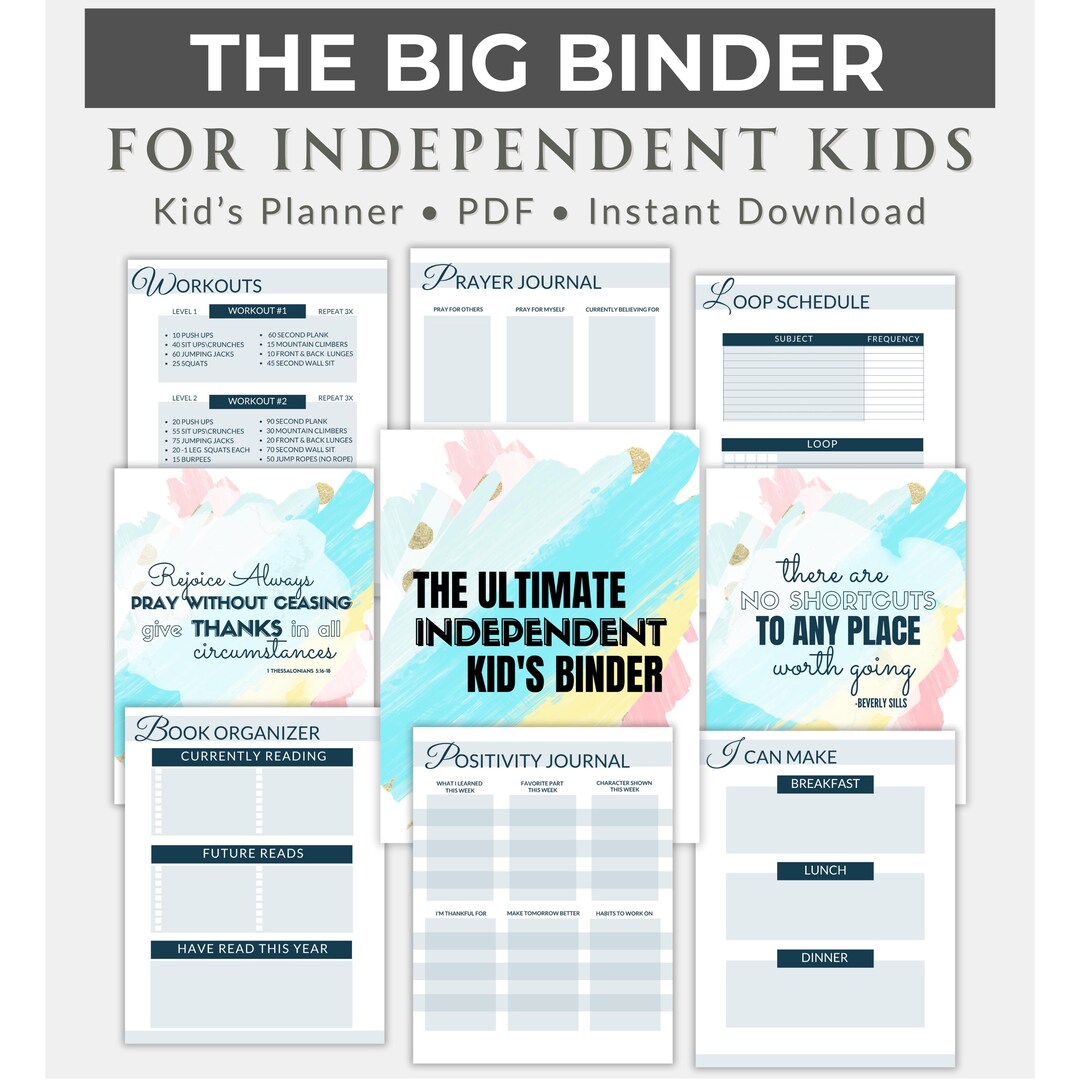 Ultimate Independent Kid's Planner - the Big Organizational Binder for ...