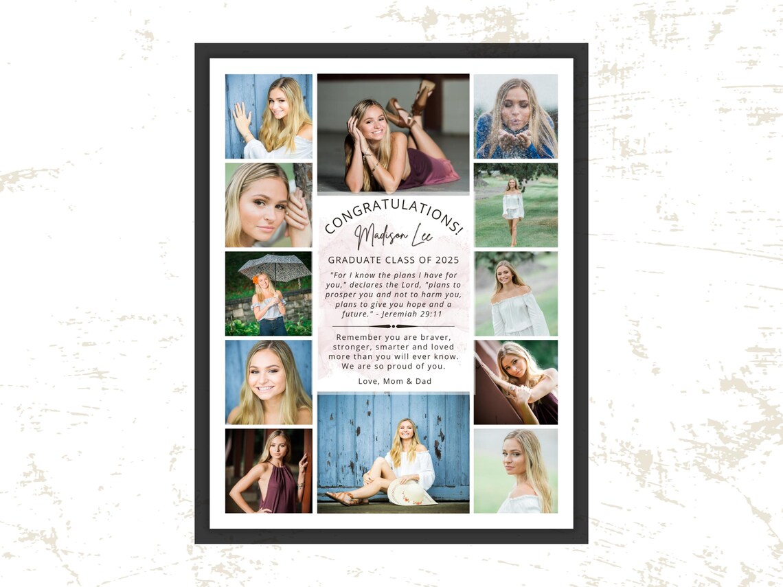 SENIOR YEARBOOK AD Template, Full Page Graduation , Editable, High ...
