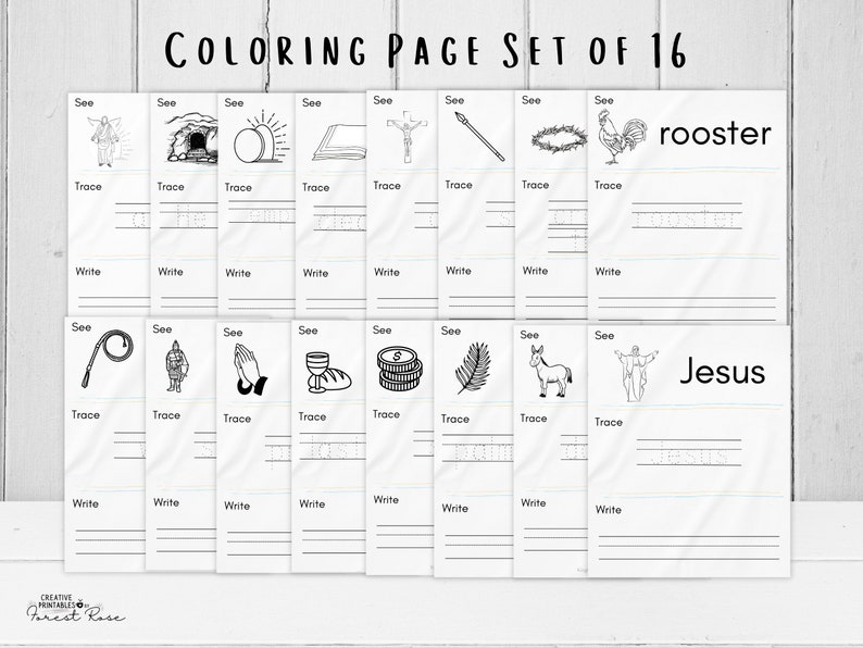 Christ-centered Easter Words Tracing Binder, Easter Printables for ...