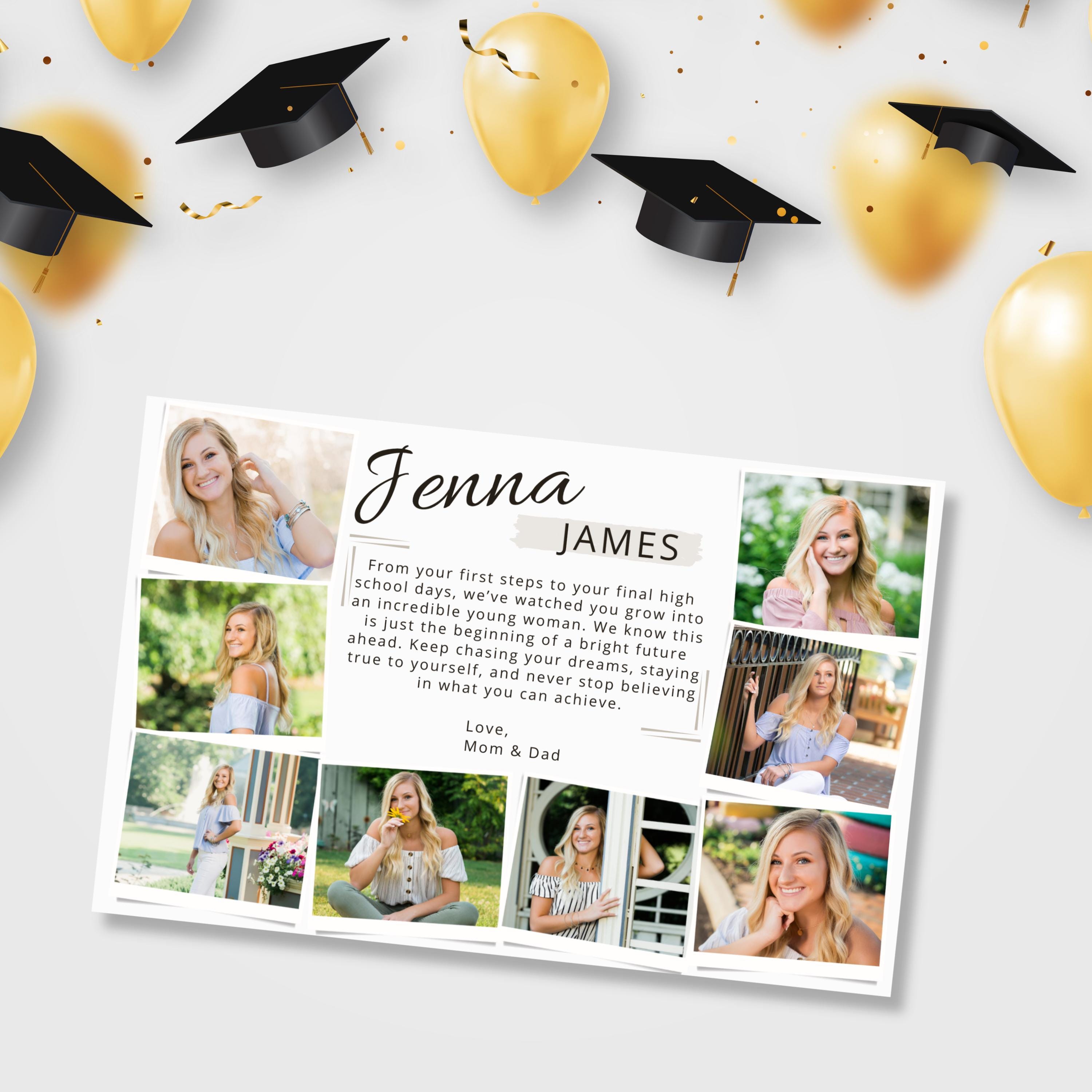 Editable HALF PAGE Yearbook Ad, DIY Personalized High School Grad ...
