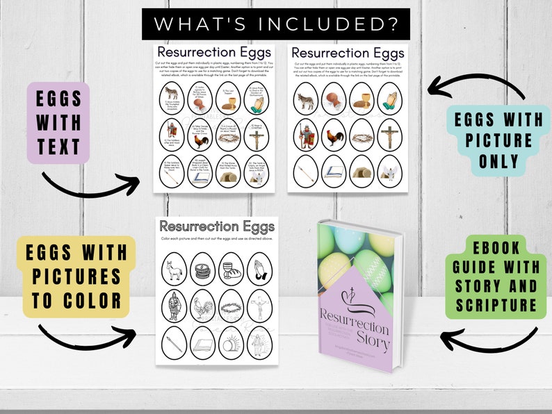 RESURRECTION Eggs Printable, Easter Bible Games, Easter Printable Game ...
