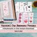 Valentine's Day Bookmarks Printable Bundle, Printable Valentine's Day ...
