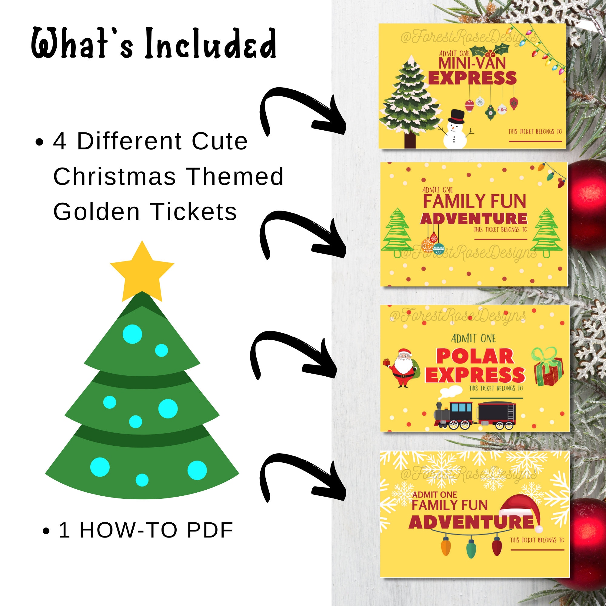 Printable Golden Ticket Christmas Adventure | Family Christmas ...