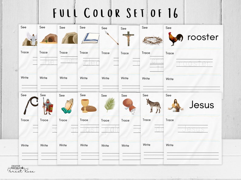 Christ-centered Easter Words Tracing Binder, Easter Printables for ...