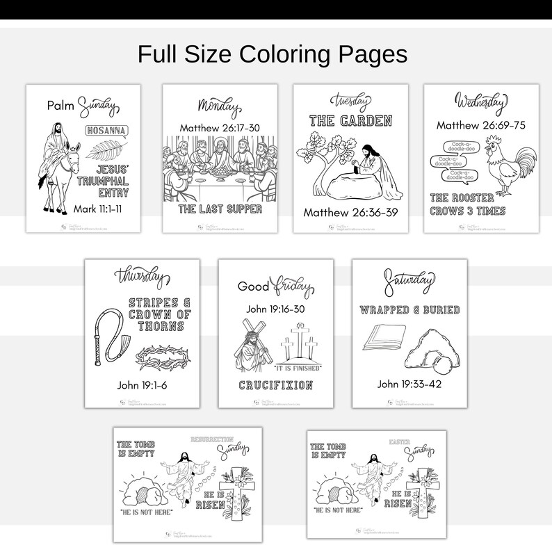 Easter Countdown Coloring Pages: Christ-centered Resurrection Story ...