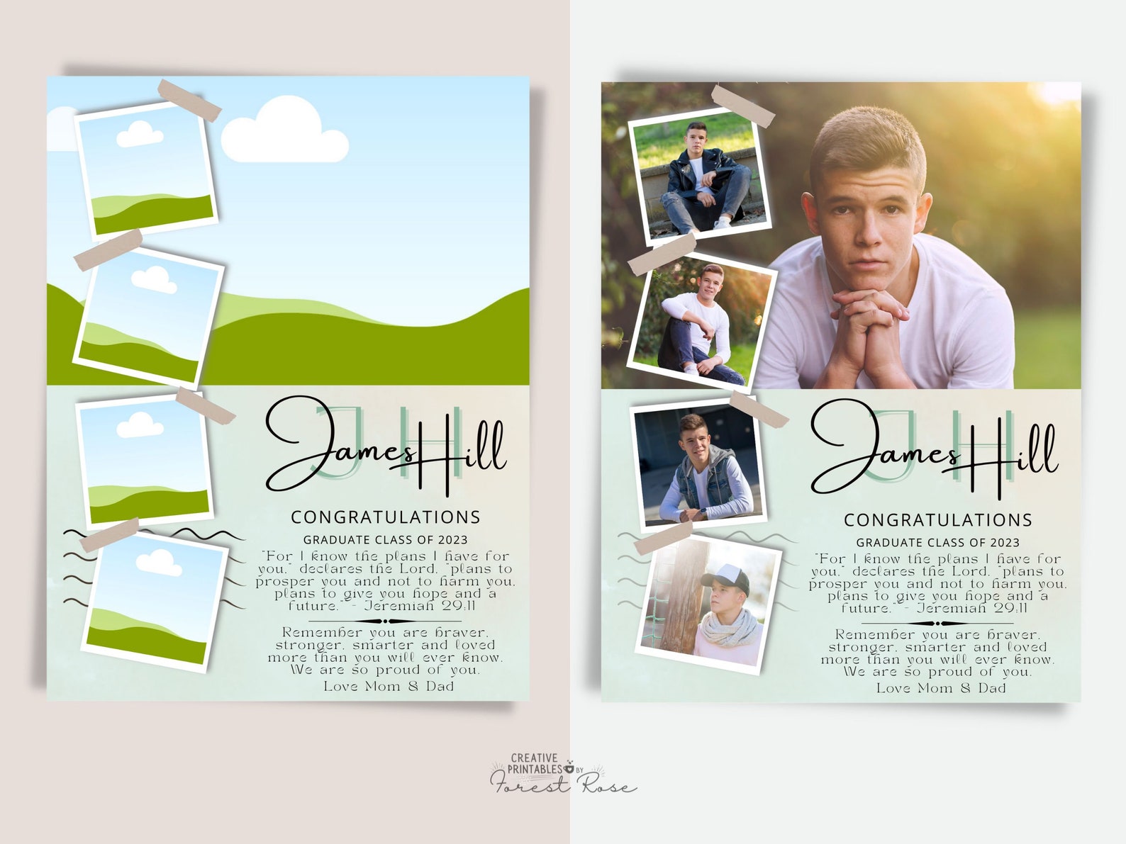 FULL PAGE Yearbook Ad Template, Graduation Tribute Page , Editable ...