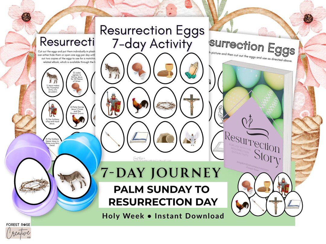 Resurrection Eggs Printable Christian Easter Activity for Kids Holy ...