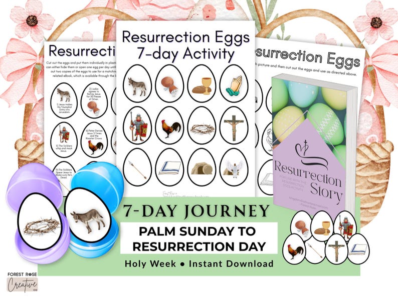 Resurrection Eggs Printable Christian Easter Activity for Kids Holy ...