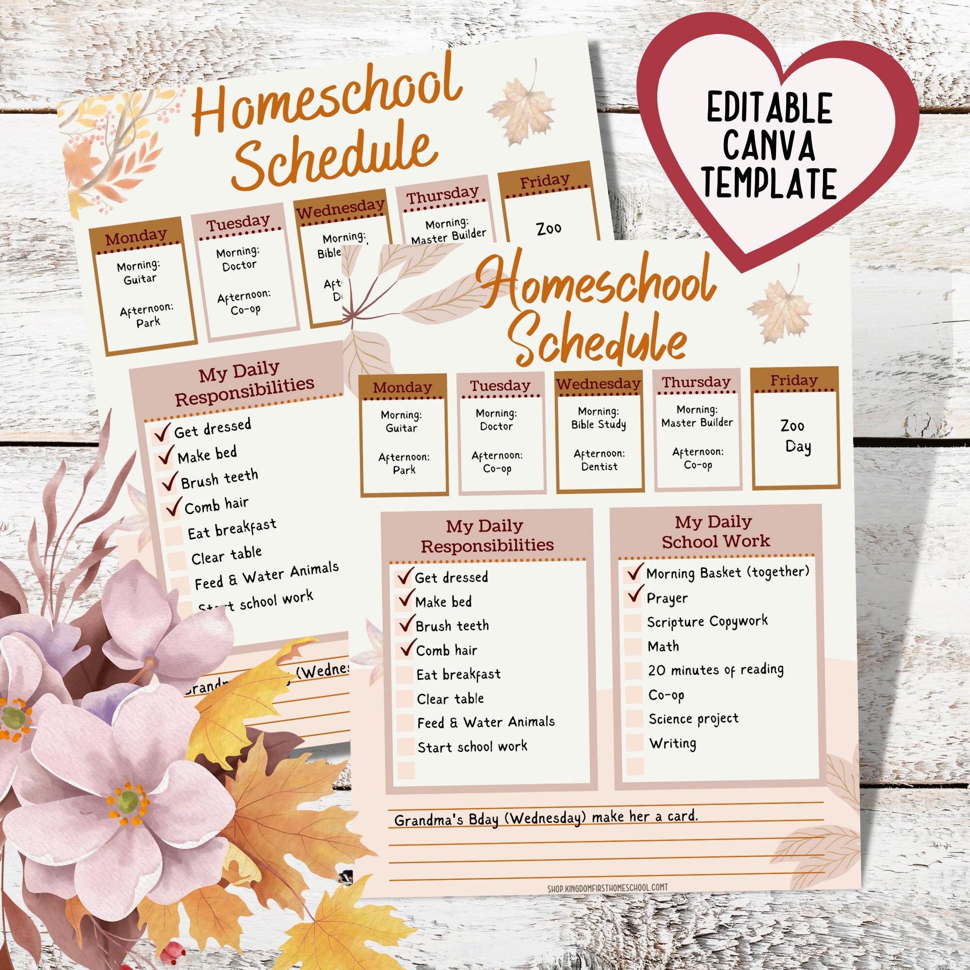 Homeschool Schedule, Weekly Homeschool Schedule, Homeschool Planner ...