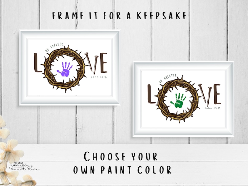 No Greater Love Handprint Craft, John 15:13, Sunday School Craft ...