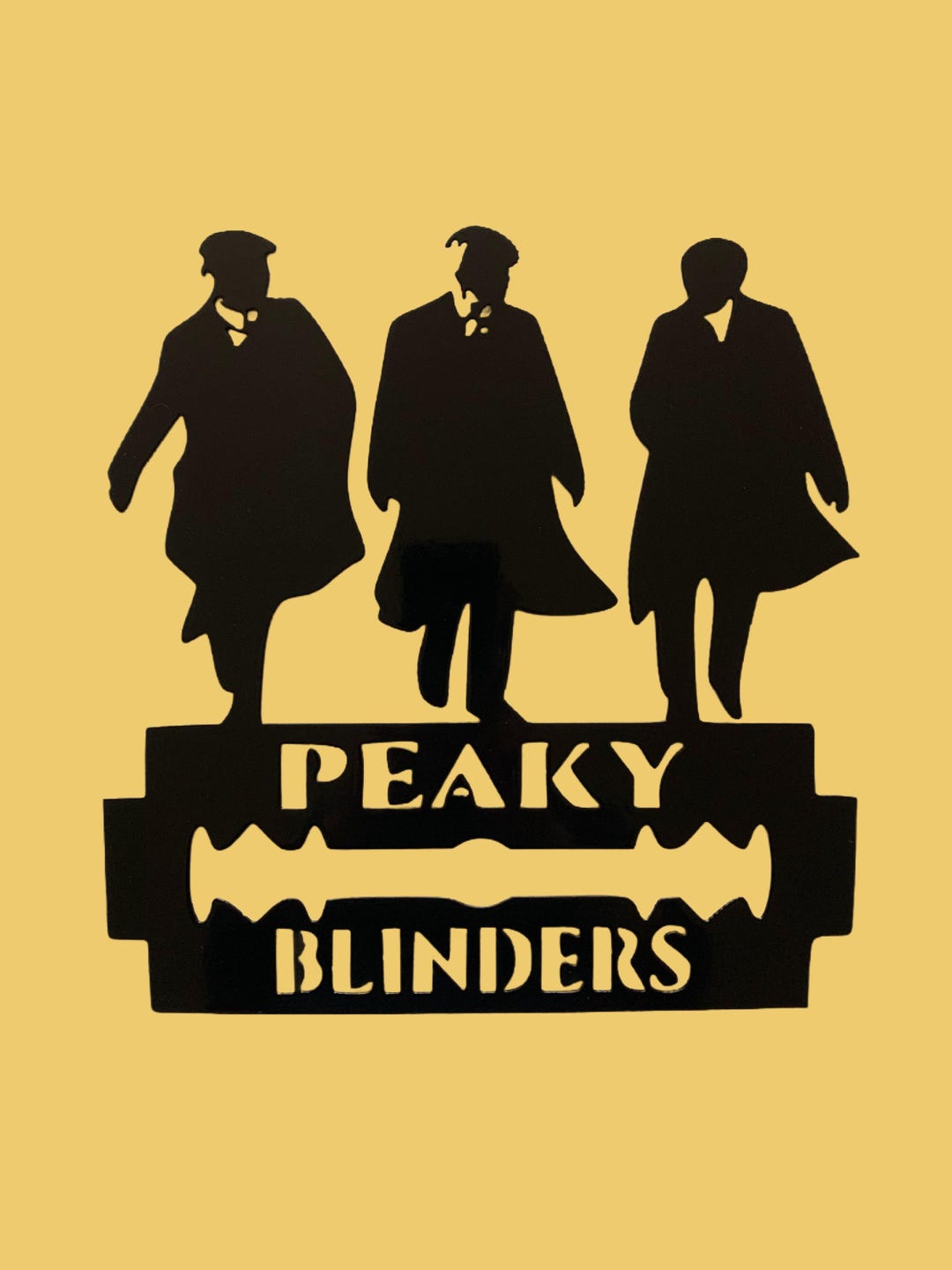 Peaky Blinders on Razor Silhouette Plaque Metal Wall 3 Colours - Etsy