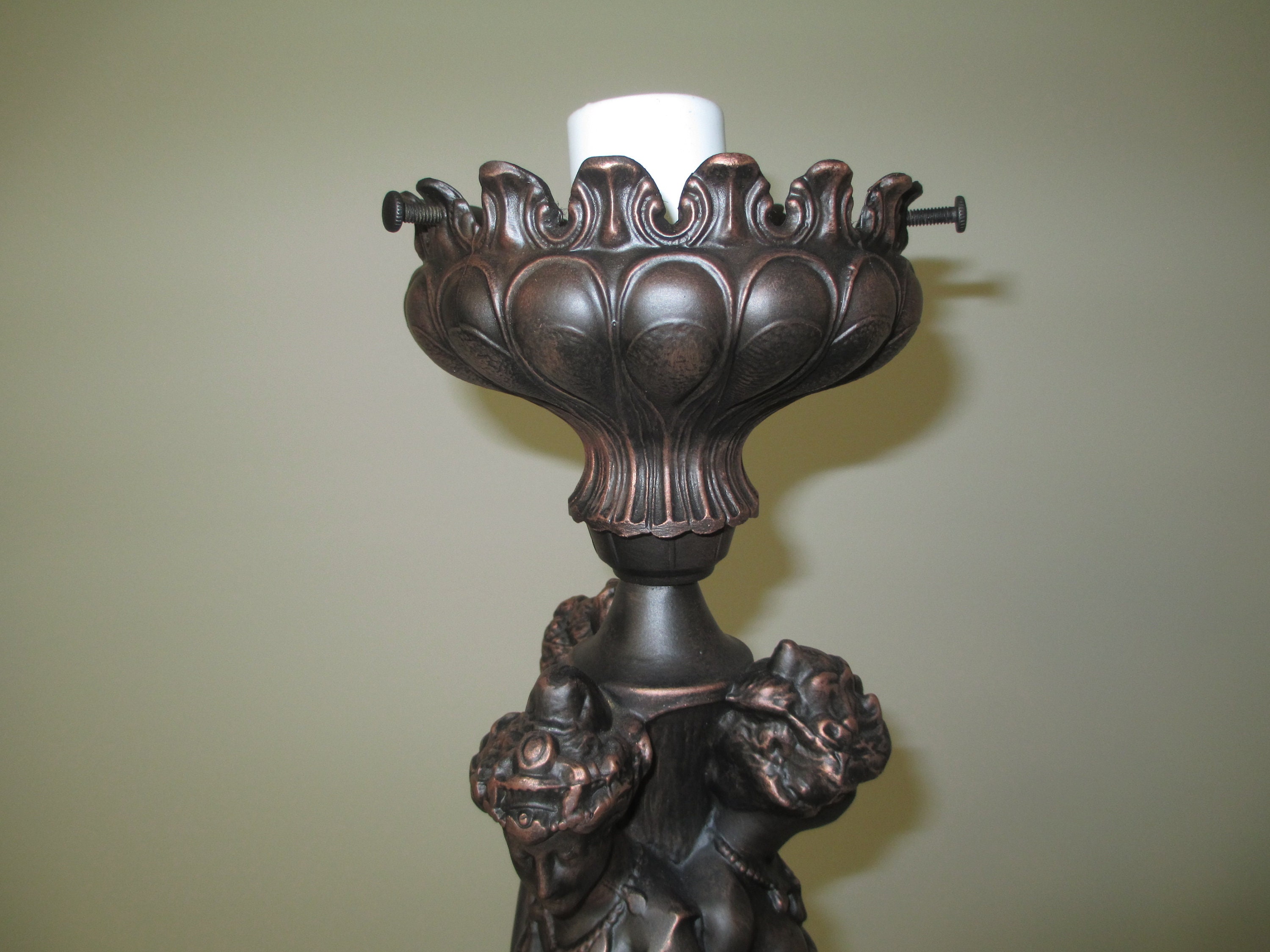 Beautiful Table Lamp - Three Graces With Decorated Ball Shade - Etsy