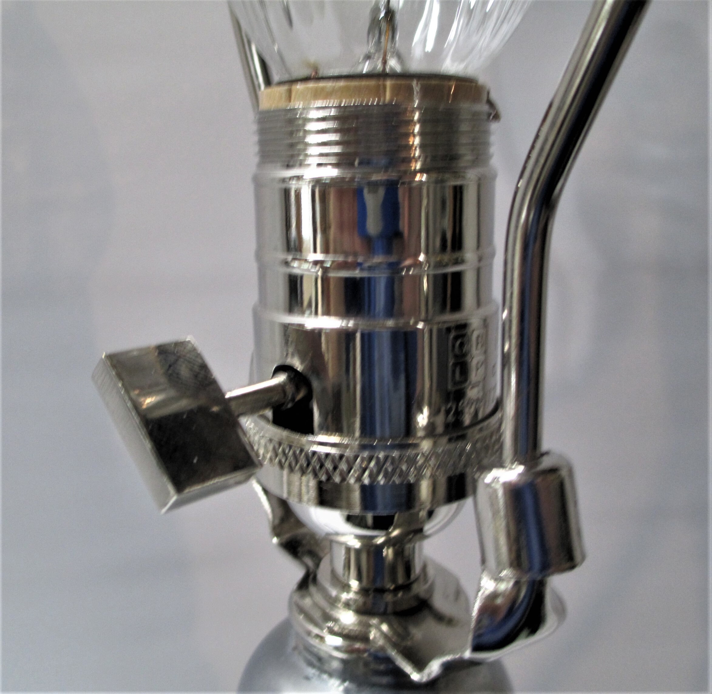 Elegant Mid-century Modern Large Aluminum Table Lamp With Black Shade ...