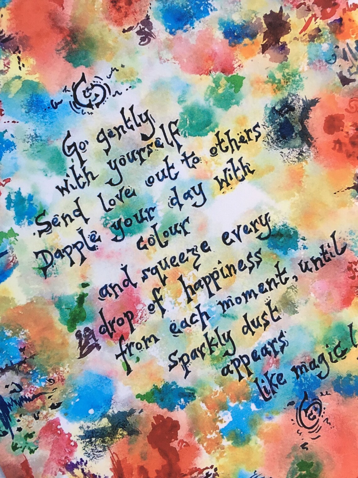 Go Gently With Yourself - Inspirational Poem/ Quote ~ Soft Matt Print ...