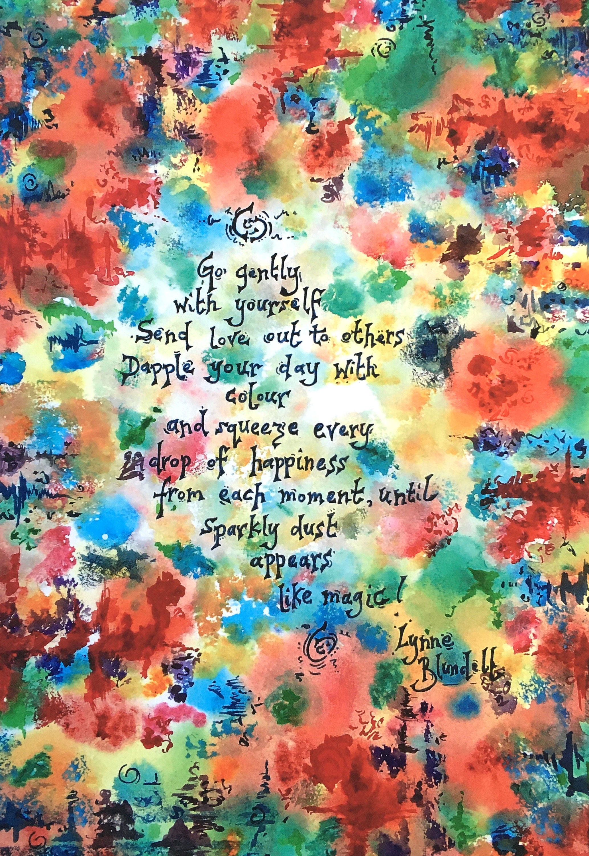 Go Gently With Yourself Inspirational Poem/ Quote Soft Matt Print - Etsy UK