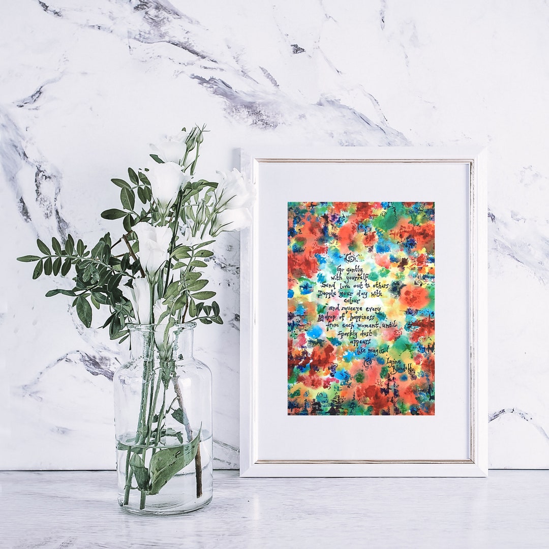 Go Gently With Yourself - Inspirational Poem/ Quote ~ Soft Matt Print ...