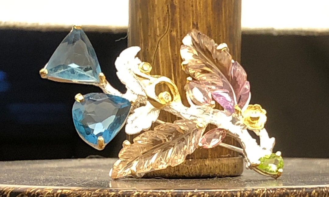 Elfin Gemstone Brooch - Etsy