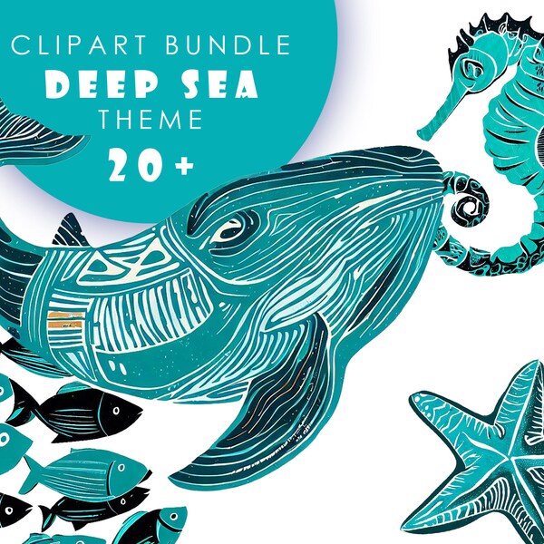 Marine Life Clip Art - Etsy