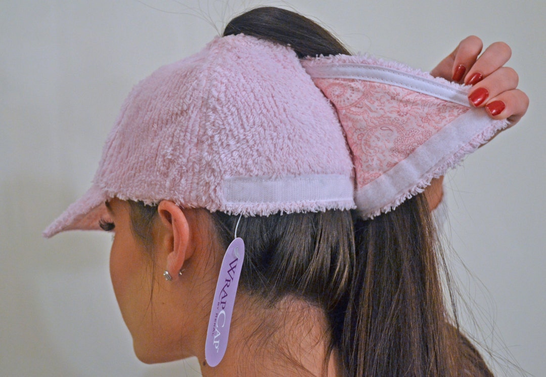 Pink Terry Cloth Baseball Cap, Ponytail Wrapcap - Etsy