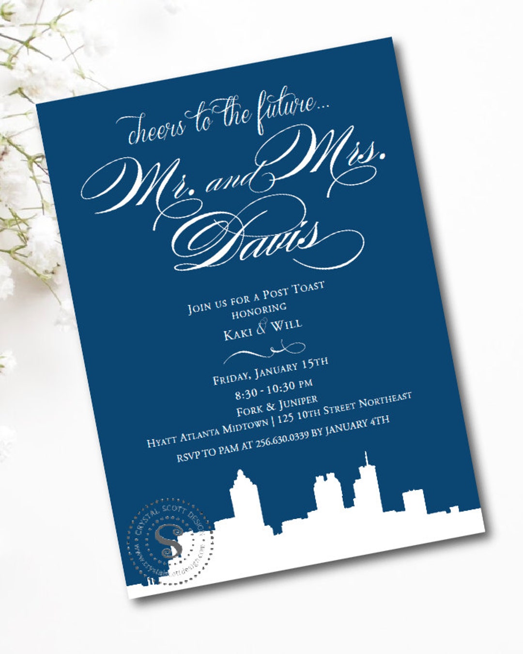 Post Toast Invitation engagement Party Invitation rehearsal Dinner ...