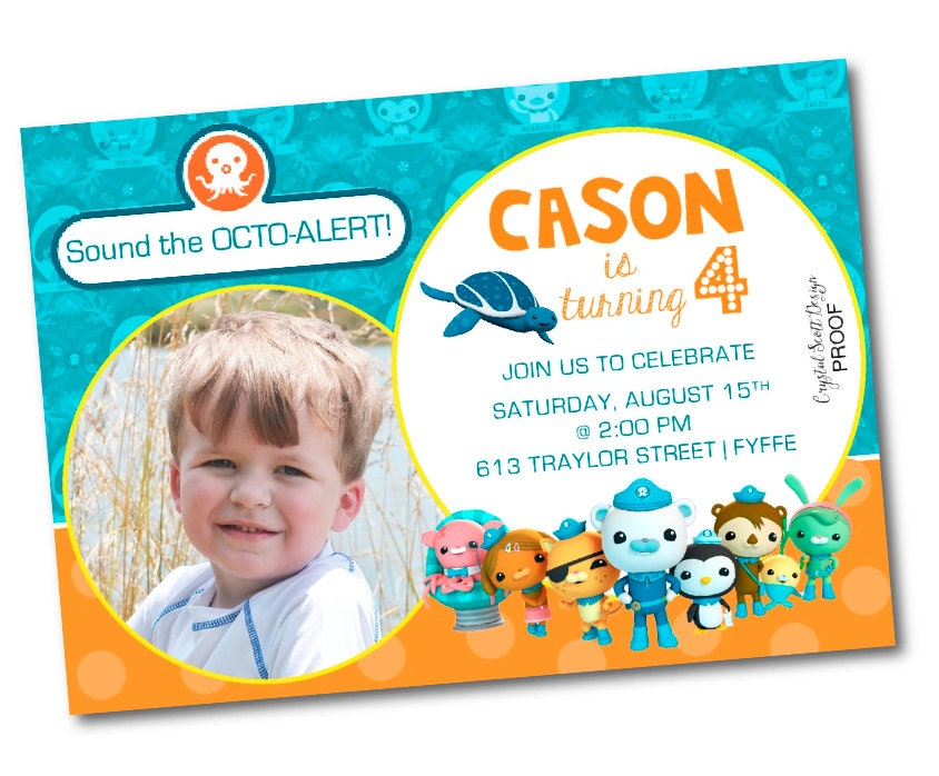 Octonauts Birthday Invitation -PRINTABLE -the Octonauts -CUSTOM ...